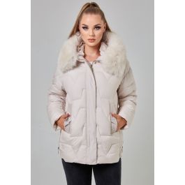 Коротка куртка з натуральним хутром Visdeer 357
